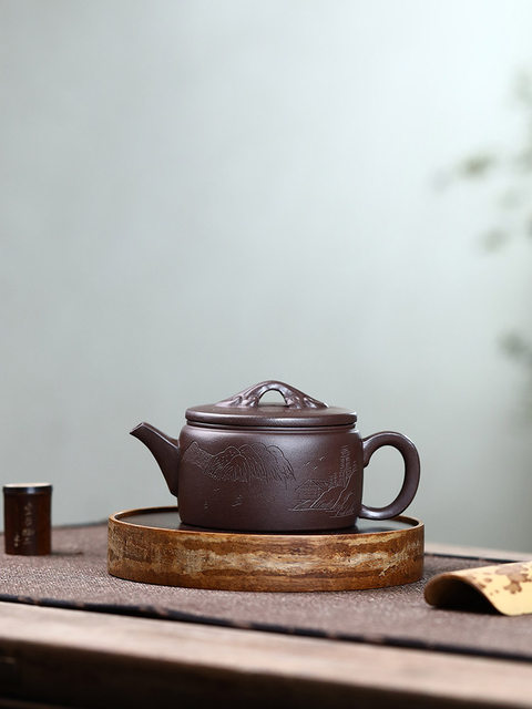 Yixing original ore purple mud, large mouth, Hanwa purple sand pot ...