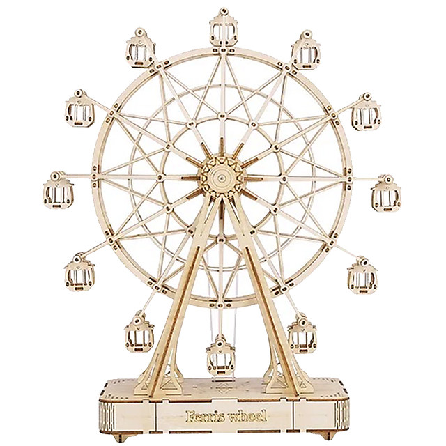 Ruotairuoke diy handmade music box music box mechanical rotating ferris ...