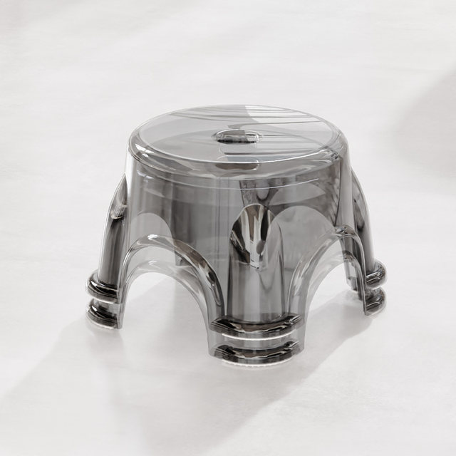 Transparent small stool household plastic thickened living room coffee ...