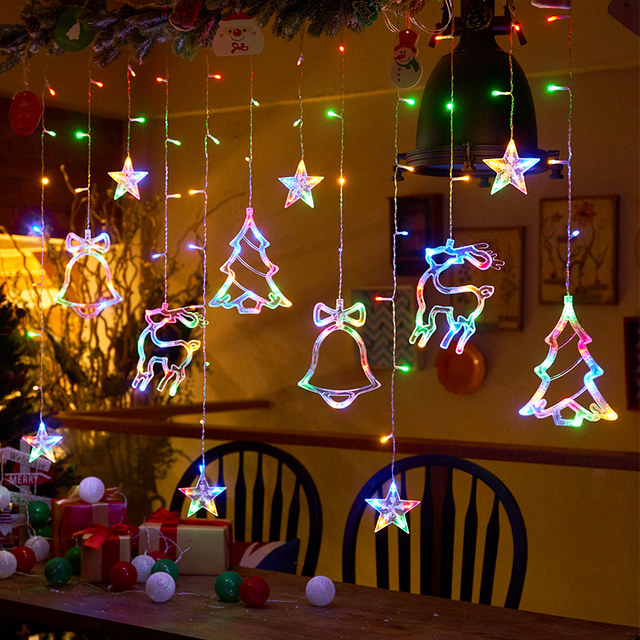 Christmas decorative lights, star lights, small colored lights ...