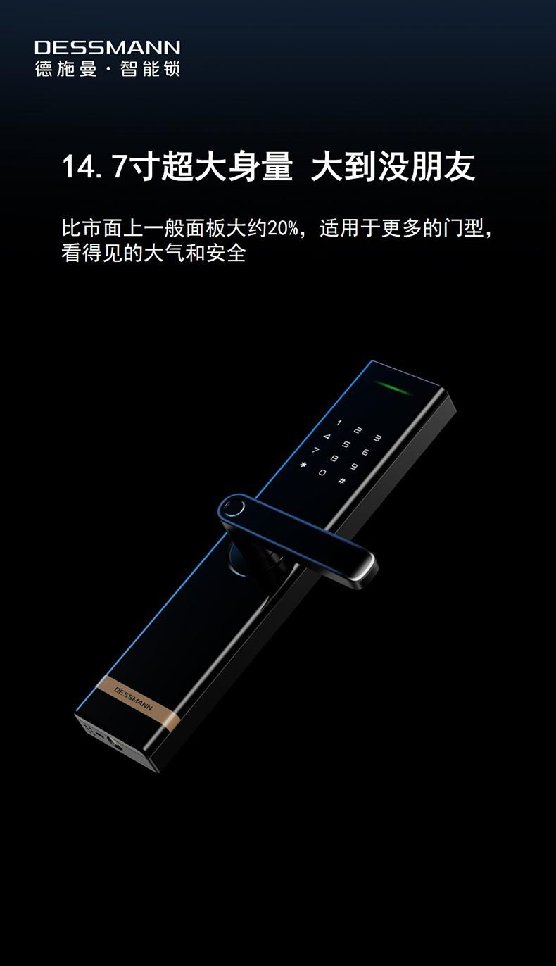 Deschmann v7 e180 wooden door anti-theft intelligent lock | Dessmann Fingerprint Lock | Door Lock