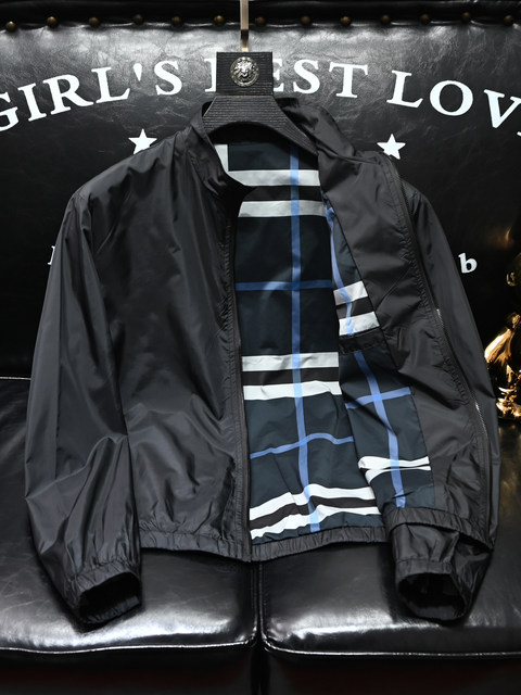 Spring and autumn new vertical jackets Men's European station tide ...