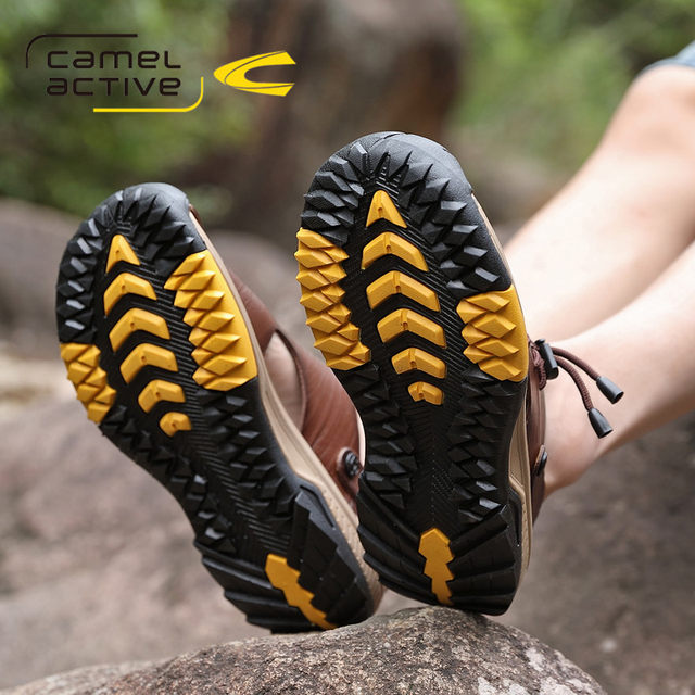 German camel dynamic sandals men's summer new leather sandals casual ...