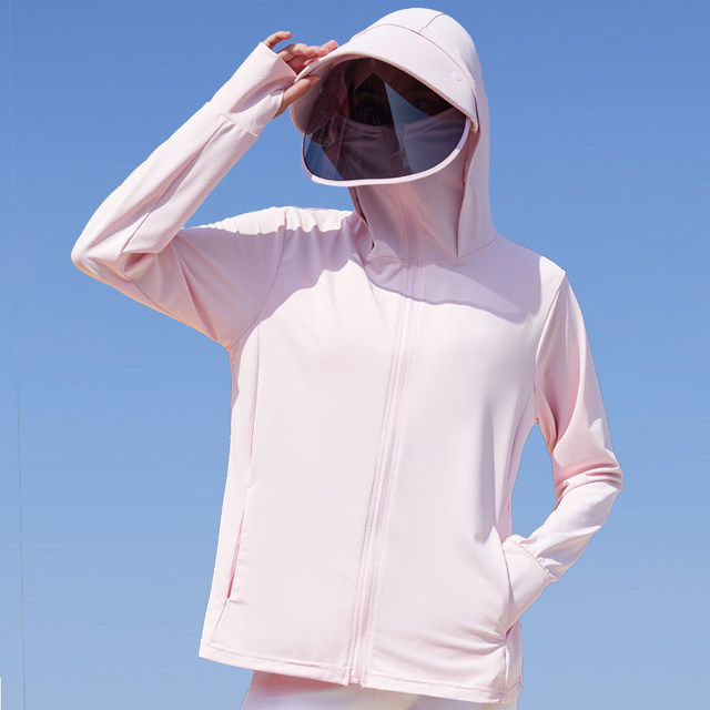 Sun protection clothing women's summer long-sleeved ice silk anti-UV ...