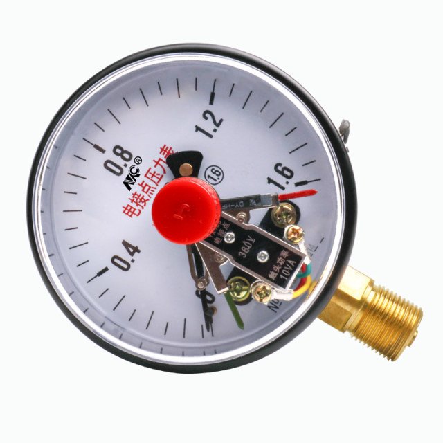 YX-100 magnetic-assisted electric contact pressure gauge water pressure oil hydraulic pressure ...