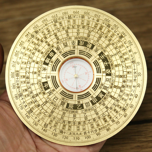 Carved brass compalaid plate Feng Shui disk High -precision Scholars ...