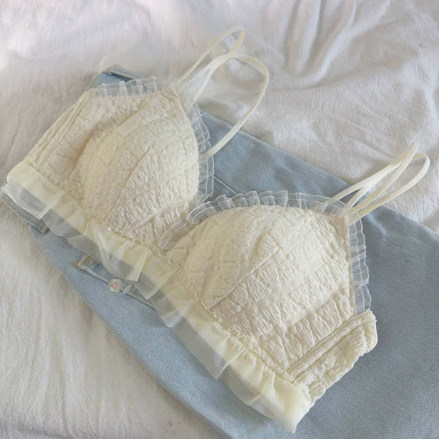 Meimei thin underwear female small breasts gathered in 2023, new steel ...