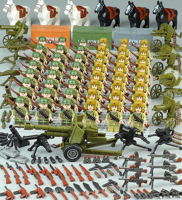 Chinese building blocks Changjinhu Eighth Route Volunteer Army Little ...