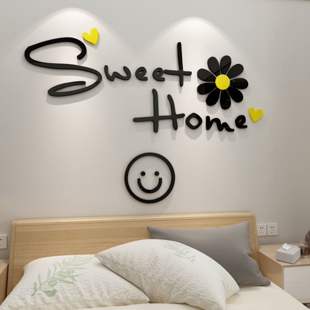 Sofa living room 3D three-dimensional wall stickers bedroom room layout ...