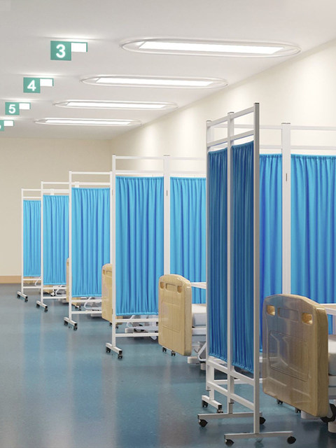 Medical screen hospital medical iron fabric partition folding screen ...