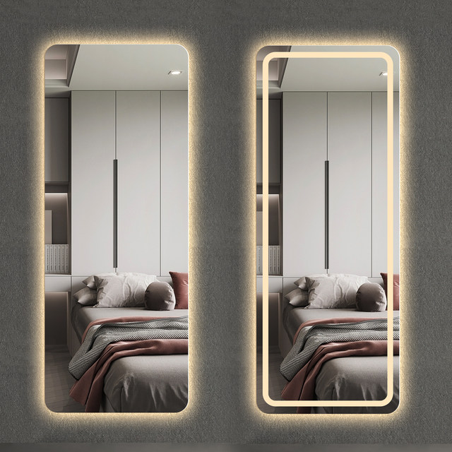 Light luxury wall -mounted full -body mirror intelligent light emitting ...