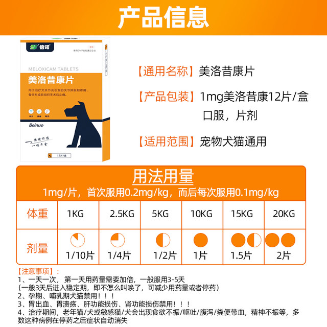 Meloxicam tablets for pets with arthritis, broken feet, lame cats ...