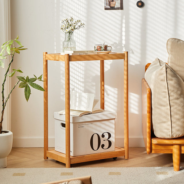 Desktop computer host solid wood bracket dual -layer movement with ...