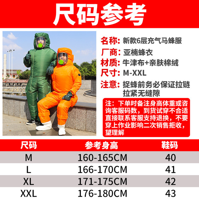 New 6-layer inflatable wasp suit full set of breathable special anti ...