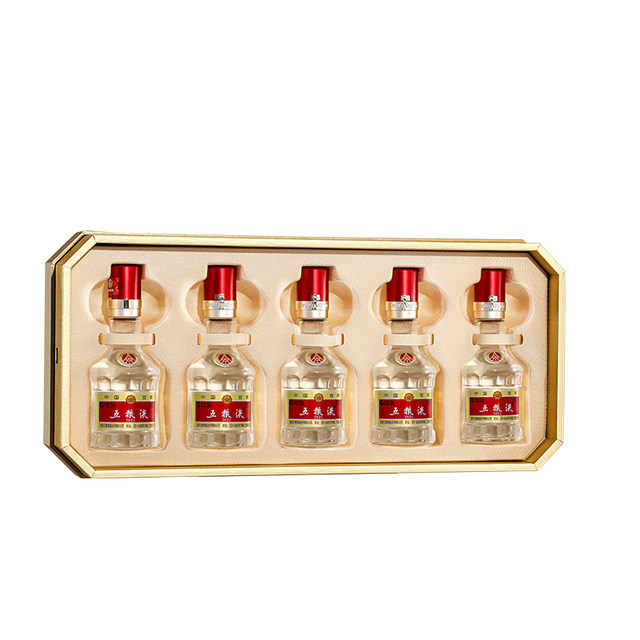 The eighth generation Wuliangye Wufu Linmen wine gift box 52 degrees 50mL*5 bottles