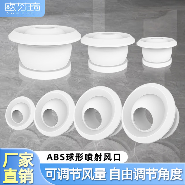 ABS spherical jet air outlet shopping mall central air conditioning jet ...