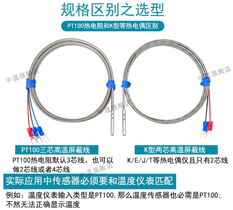Temperature sensor probe - Class a lead 0.5 meters | Medium temperature