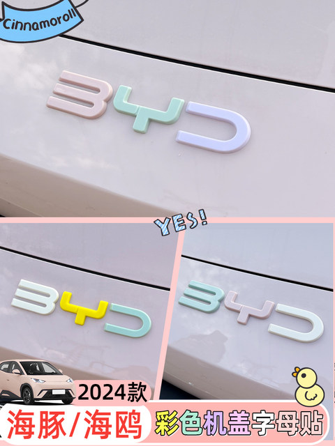 Special BYD Haiou car label sticker to color letter sticker front and ...