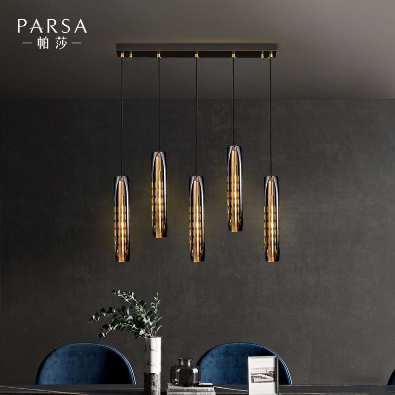 Pasha Copper Crystal Chandelier - Postmodern LED Bedroom & Dining Light