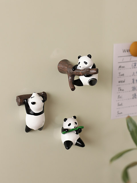 Lovely Days 3D Cartoon Panda Climbing Tree Branch Refrigerator Magnet ...
