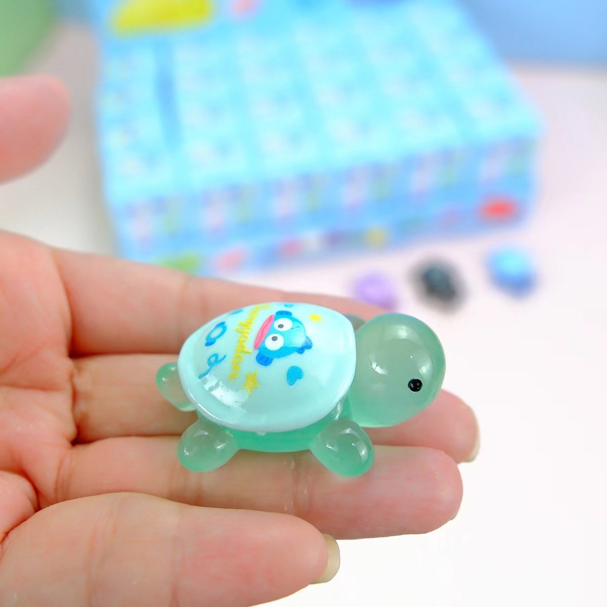 24 boxes of luminous little turtle holes blind box glowing cute desktop ...