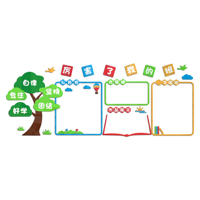 Classroom layout decoration class star cultural construction wall ...