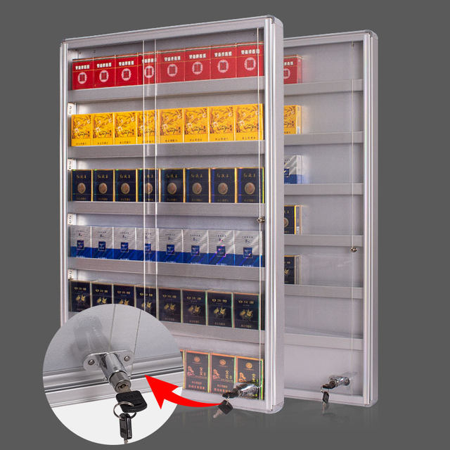 Wall-mounted cigarette rack supermarket convenience store cigarette ...