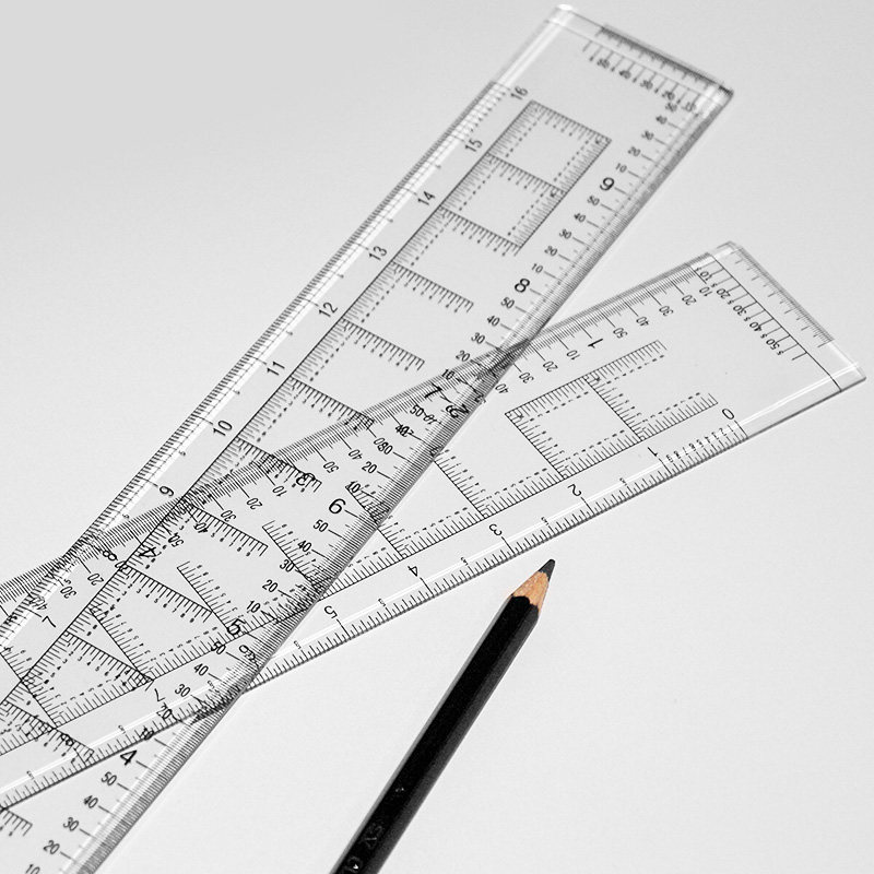 Chenghiro Latitude & Longitude Ruler - 1:50,000 Scale - Transparent