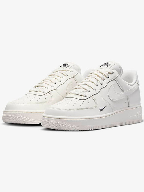 NIKE AIR FORCE 1 AF1 cream white embroidered small hook Air Force 1 low ...