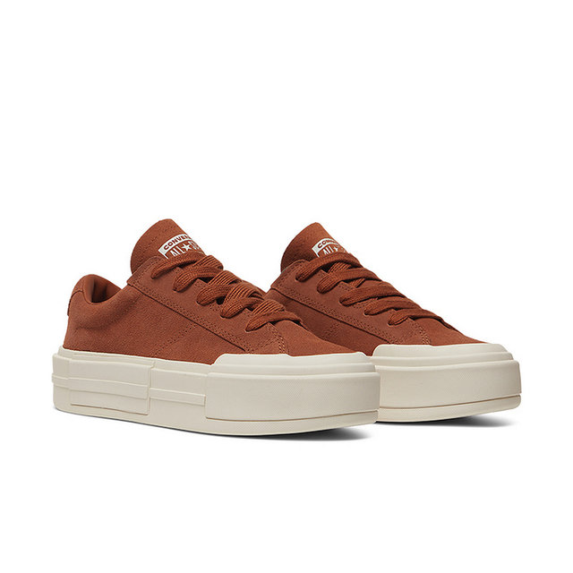 Converse 2024 winter women's suede Maillard brown UU platform sole ...