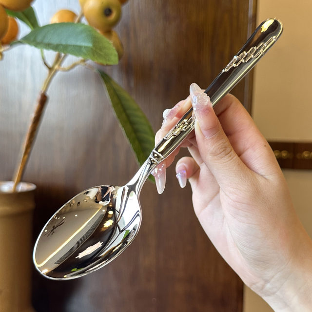 18/10 stainless steel western food spoon, main meal spoon, dessert ...