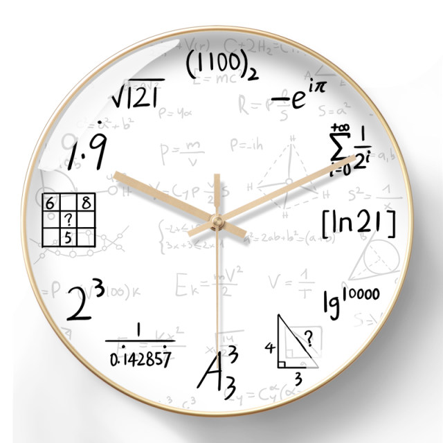 Original creative math wall clock quartz clock science master digital ...