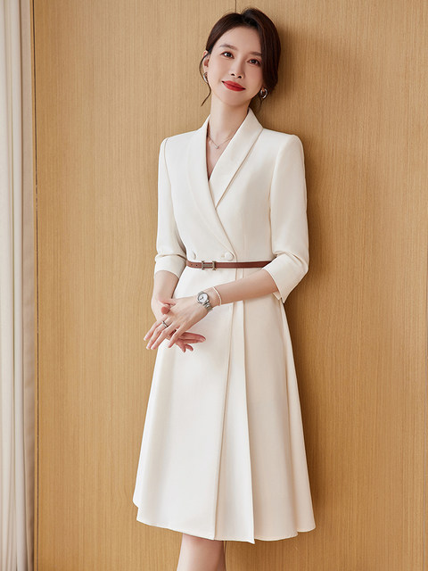 Host dress dignified atmospheric suit skirt rice white formal occasion ...