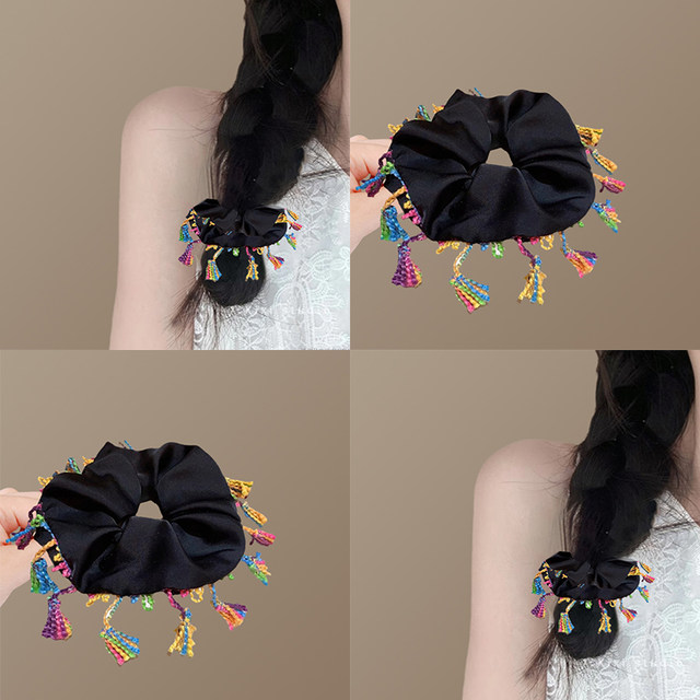 Bright Galaxy colorful tassel hair rope high-end female large intestine ...