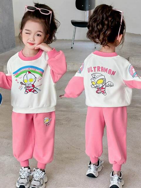 Genuine Autumn Girls Ultraman Zero with Lights Cotton Suit Girl Tiga ...