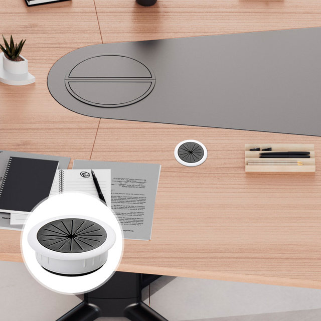 Thickened ABS plastic computer desk threading box desktop threading box ...