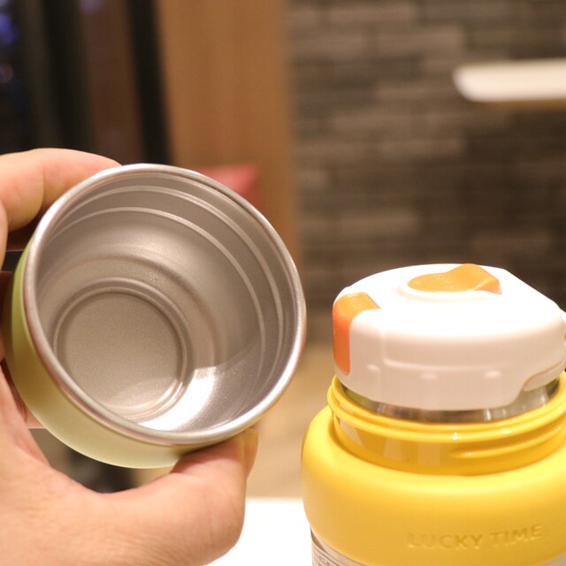 Women's portable thermos cup with high appearance value 316 stainless steel tea water separation ...