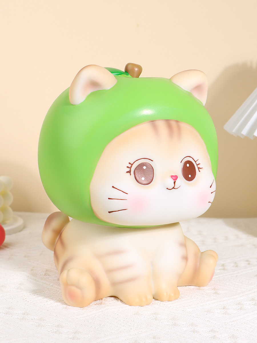 Celengan Kucing Buah Jishunbang yang Lucu - Ukuran Besar, Tahan Jatuh