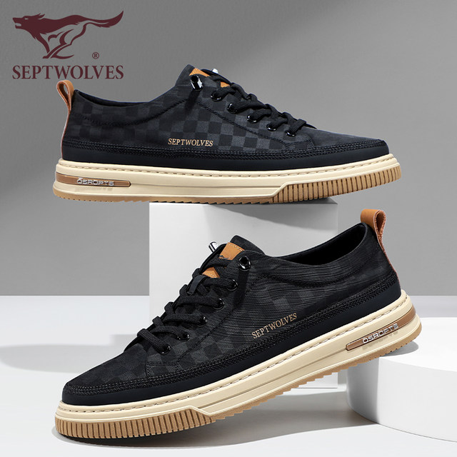 Septwolves 2024 Summer New Men's Cloth Shoes Soft Sole Comfortable ...