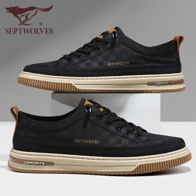 Septwolves 2024 Summer New Men's Cloth Shoes Soft Sole Comfortable ...