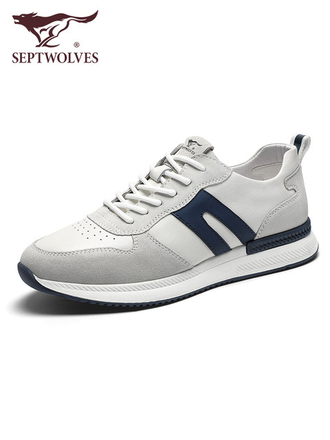Septwolves Men's Shoes 2025 Autumn New Genuine Leather Travel Shoes ...