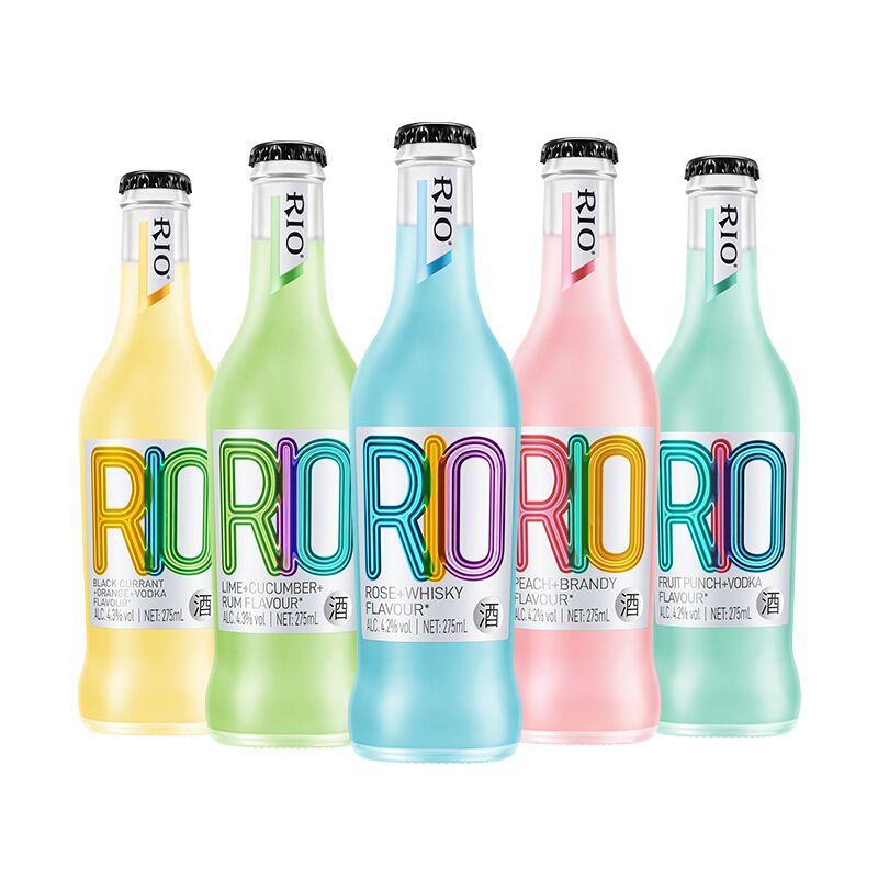 New Date Authentic RIO Ruiao Package Mixed Flavor 275ml*6 Bottles Cocktail Colorful Fruit Wine