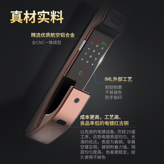 Cadiz face recognition fully automatic smart lock home anti-theft door ...