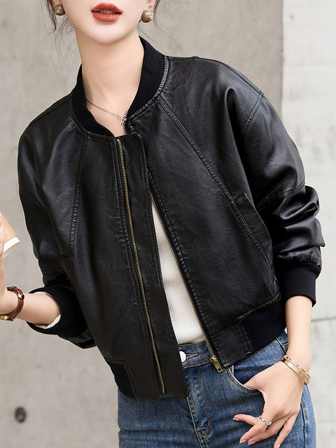 Haining genuine leather leather jacket for women 2025 spring new high ...