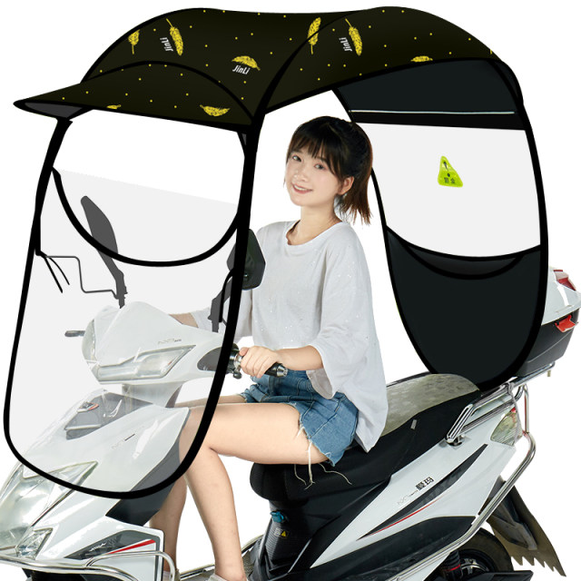 Electric battery car canopy new detachable motorcycle sun protection ...