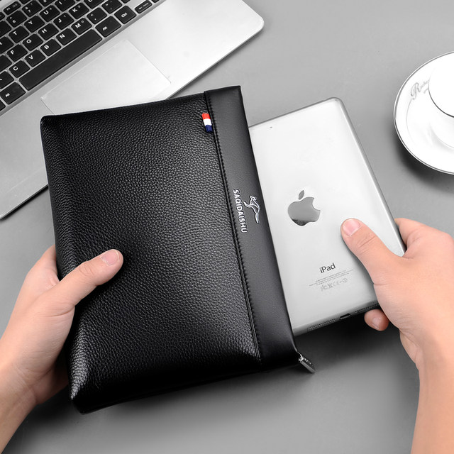 Saatchi Kangaroo Men's Bag Genuine Leather Envelope Bag 2024 New Clutch ...