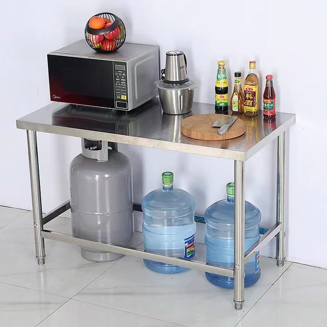 Thickened stainless steel single-layer workbench, kitchen stove ...