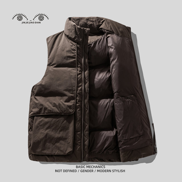 Mountain sports outdoor high-end duck down thickened workwear down vest ...