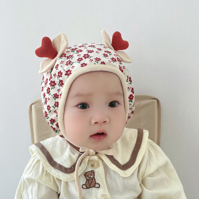 Baby hats, autumn and winter princess hats, baby hats, autumn baby girl ...