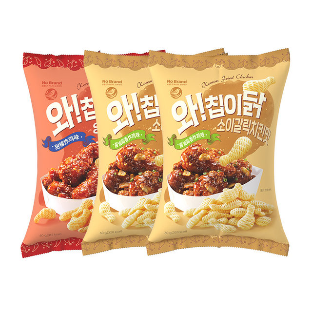 NoBrand Korean Fried Chicken Leg Snacks Sweet and Spicy Potato Chips ...